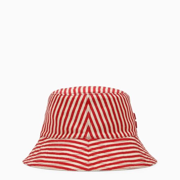Miu Miu | Accessories | Miu Miu Striped Linen Blend Bucket Hat With ...